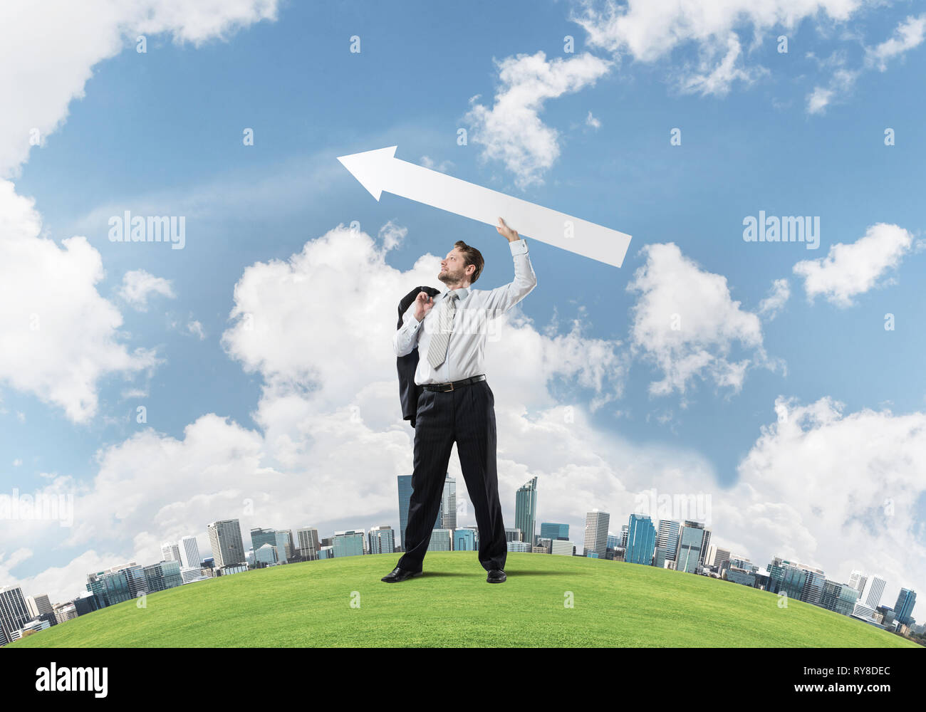 Showing right business direction Stock Photo - Alamy