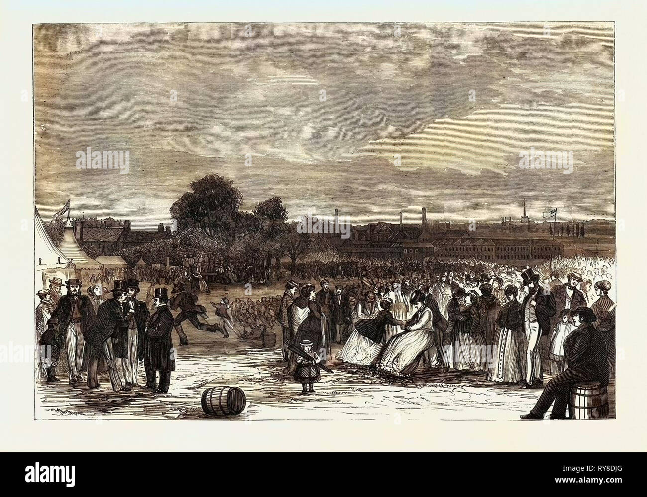 Whitsuntide Festival of Workpeople at Norwich UK 1869 Stock Photo - Alamy