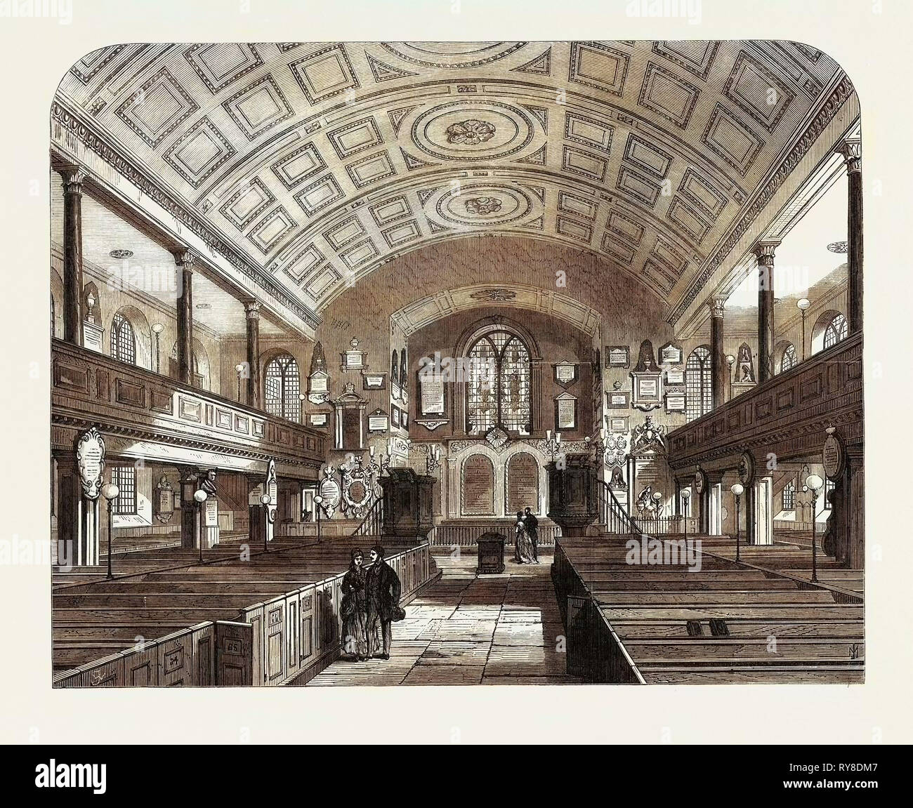 Kensington Old Church London UK 1869 Stock Photo - Alamy