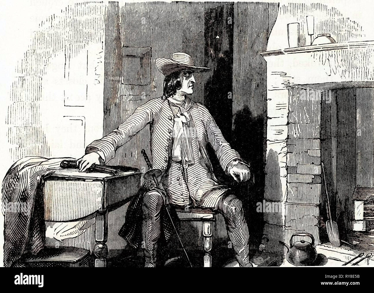Charles Dickens Barnaby Rudge 1841 Illustration 19th Century Stock ...