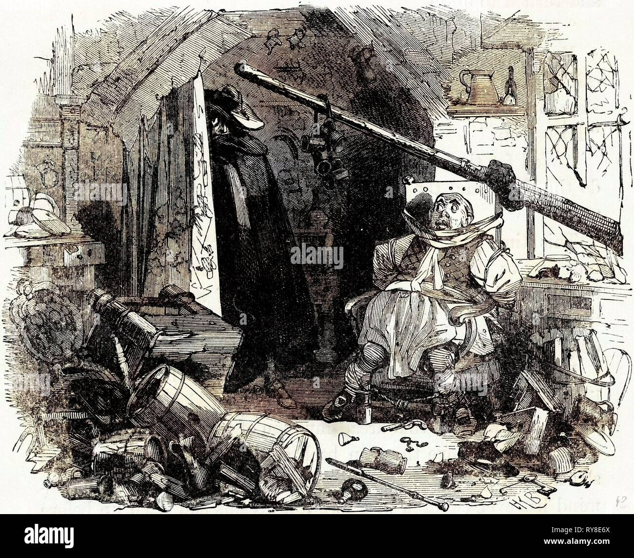 Charles Dickens Barnaby Rudge 1841 Illustration 19th Century Stock ...