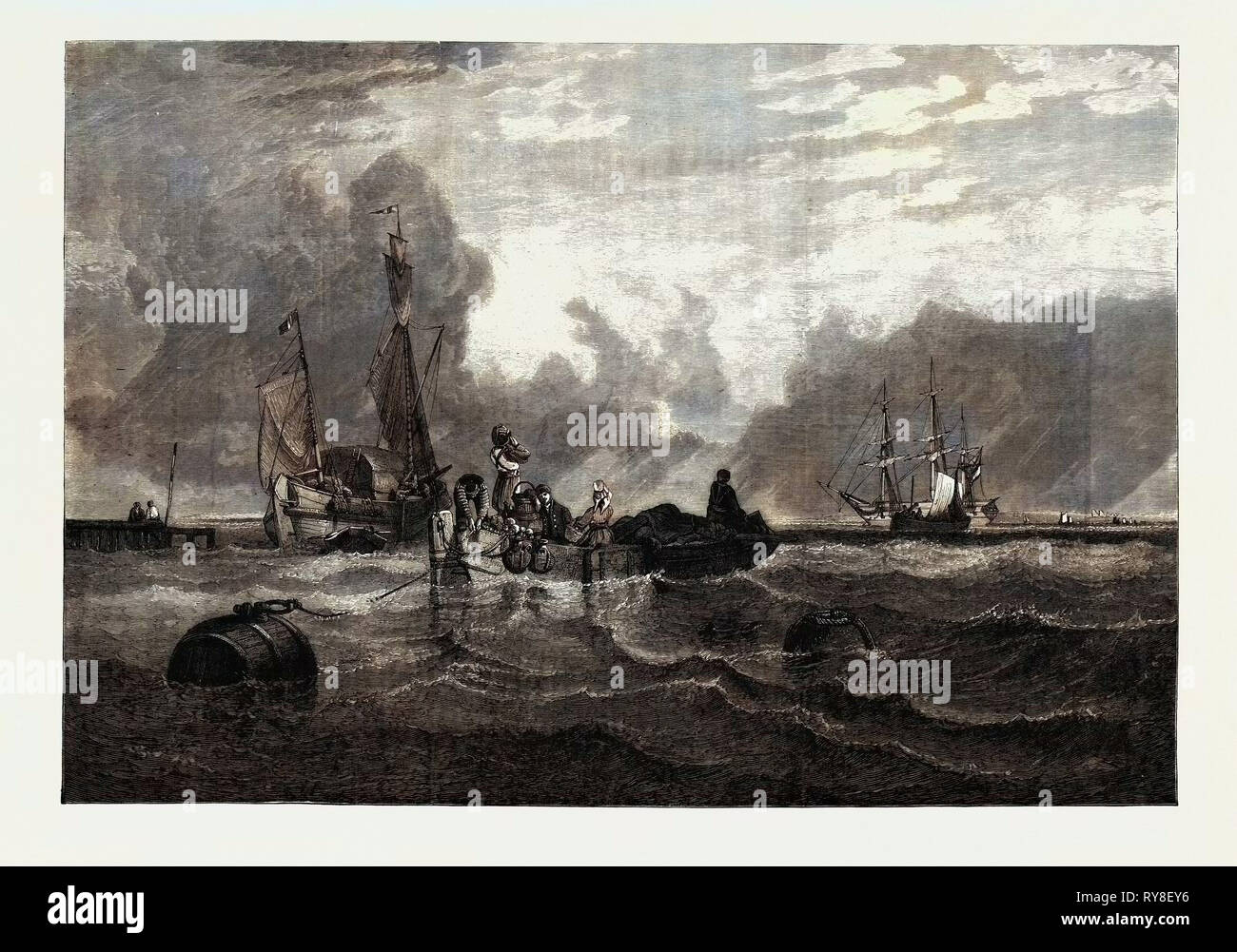 Passage Boat on the Scheldt. From the Picture by C. Stanfield R.A. In ...