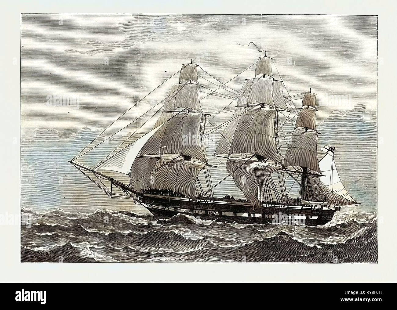 The Missing Training Ship Atalanta 1880 Stock Photo - Alamy