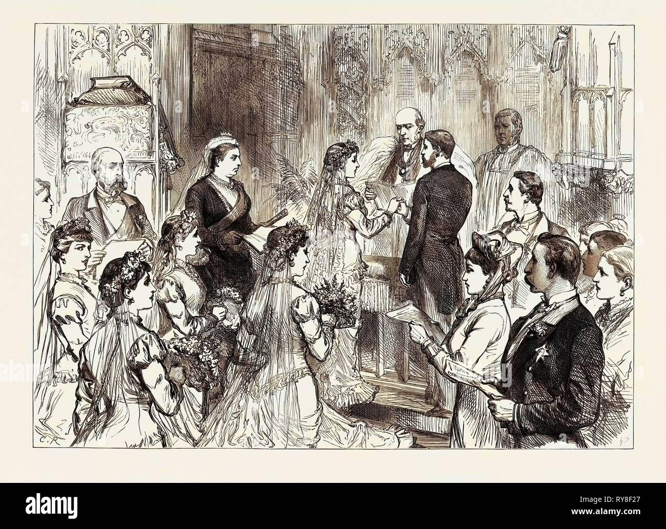 The Royal Marriage at Windsor 1880 Stock Photo - Alamy