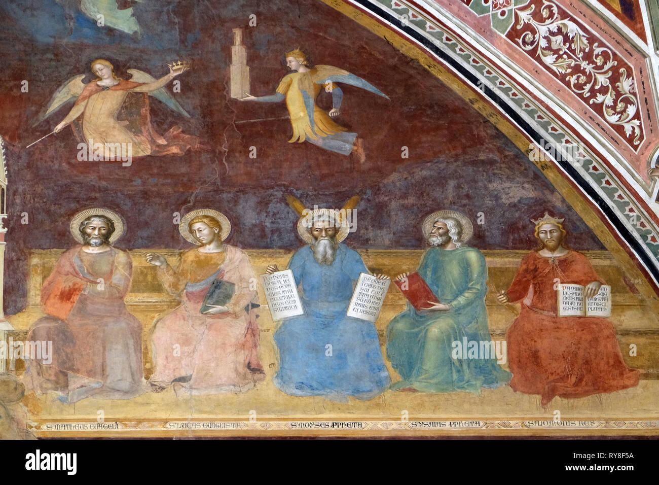 St. Matthew, St. Luke, Moses, Isaiah and King Solomon, detail of the ...