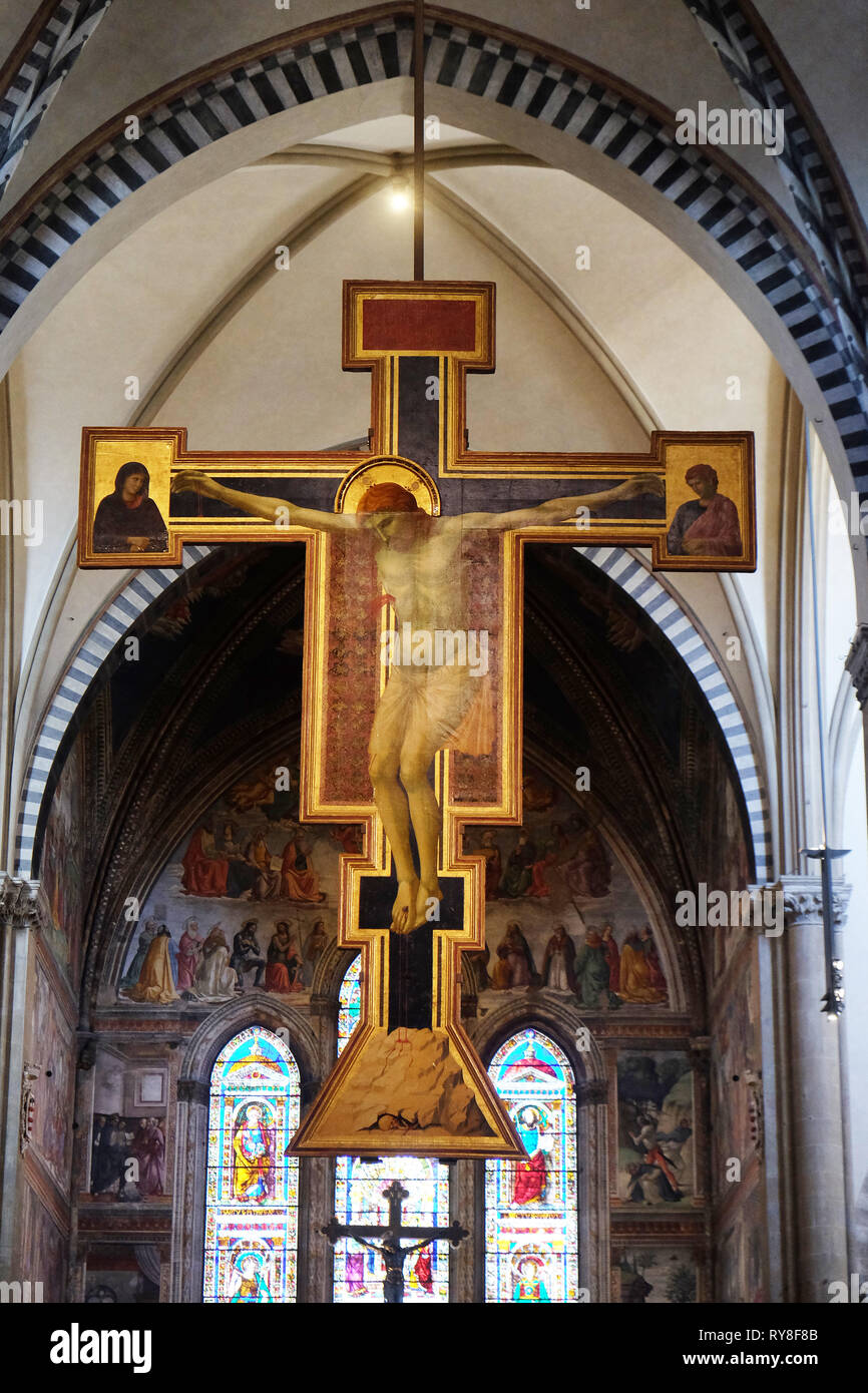 Christ Crucified, molded Painting by Giotto, Santa Maria Novella ...