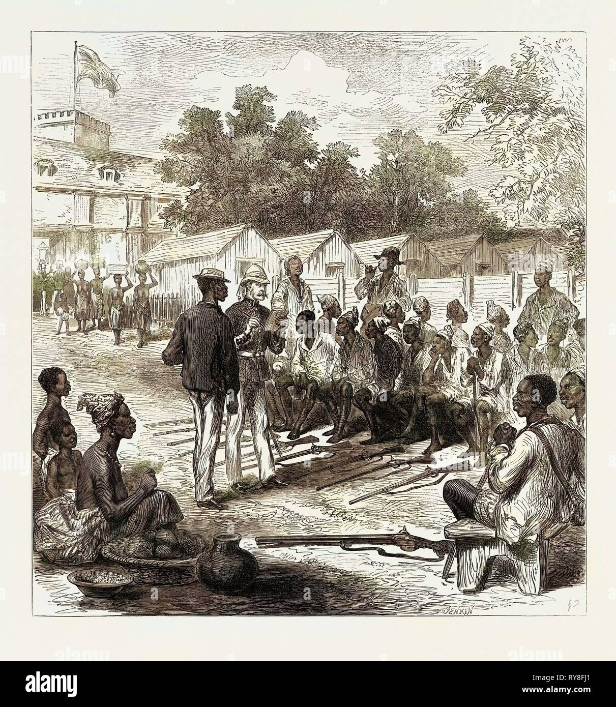 The Ashantee War: Arrivals at the North Gate Cape Coast Castle 1874 ...