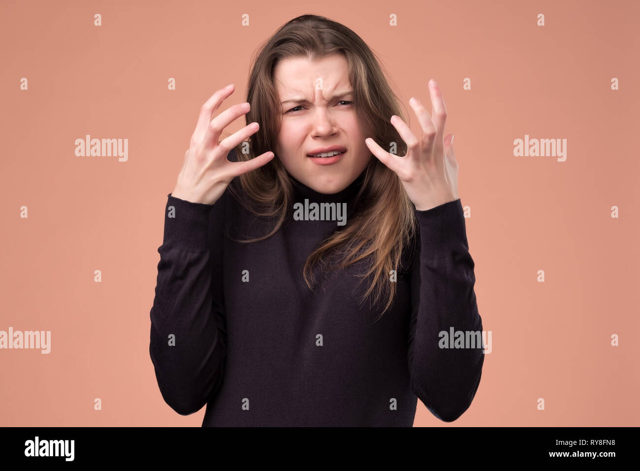 Irritated Face Expression On Phone