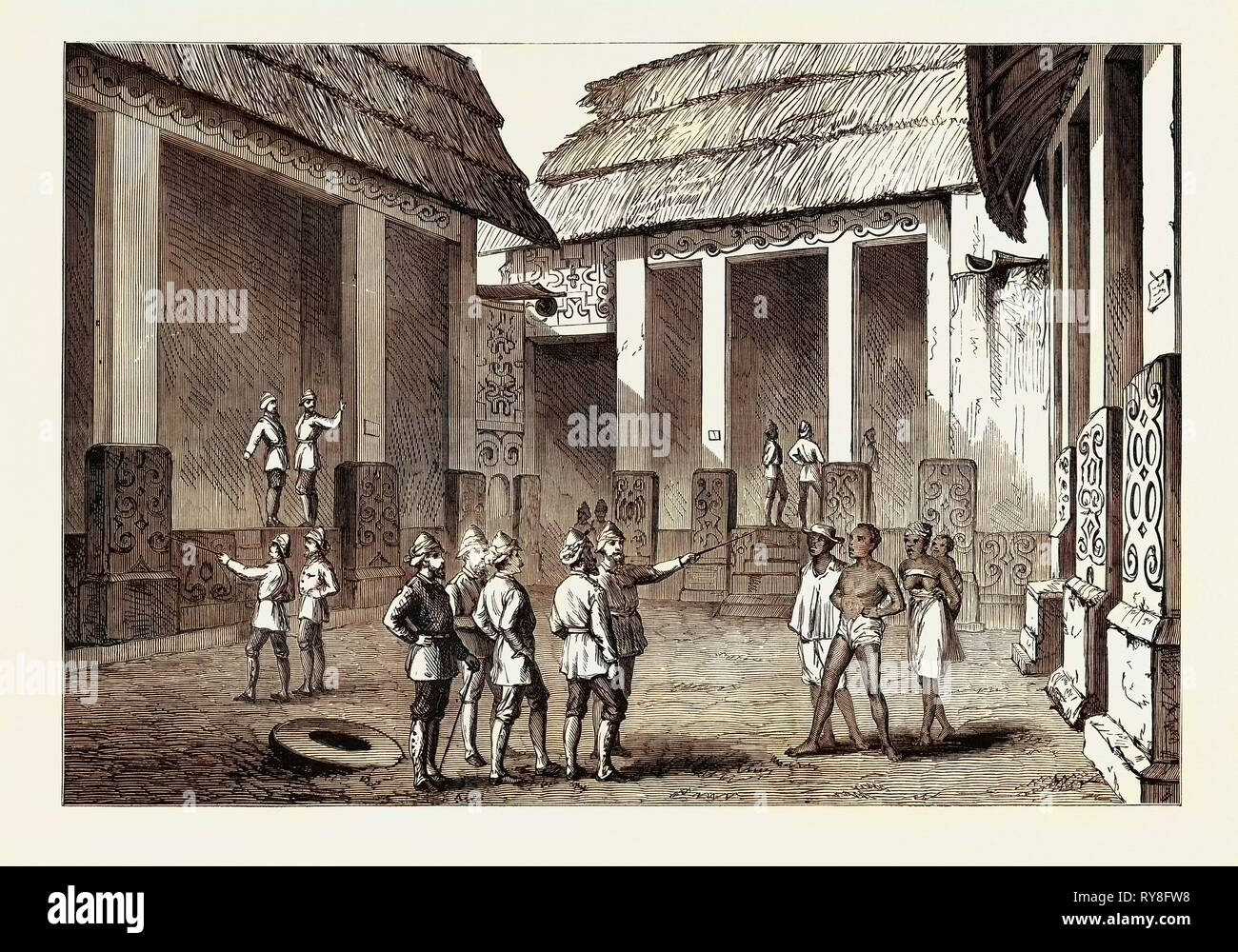 The Ashantee War: Interior of the Adansi Chief's Palace at Fomannah ...