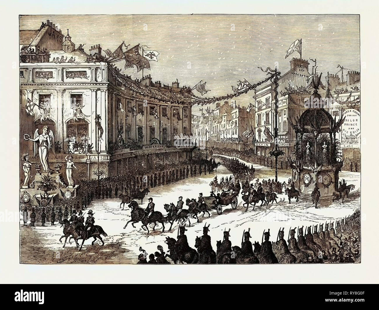 The Royal Entry Into London: The Procession in Oxford Circus London ...