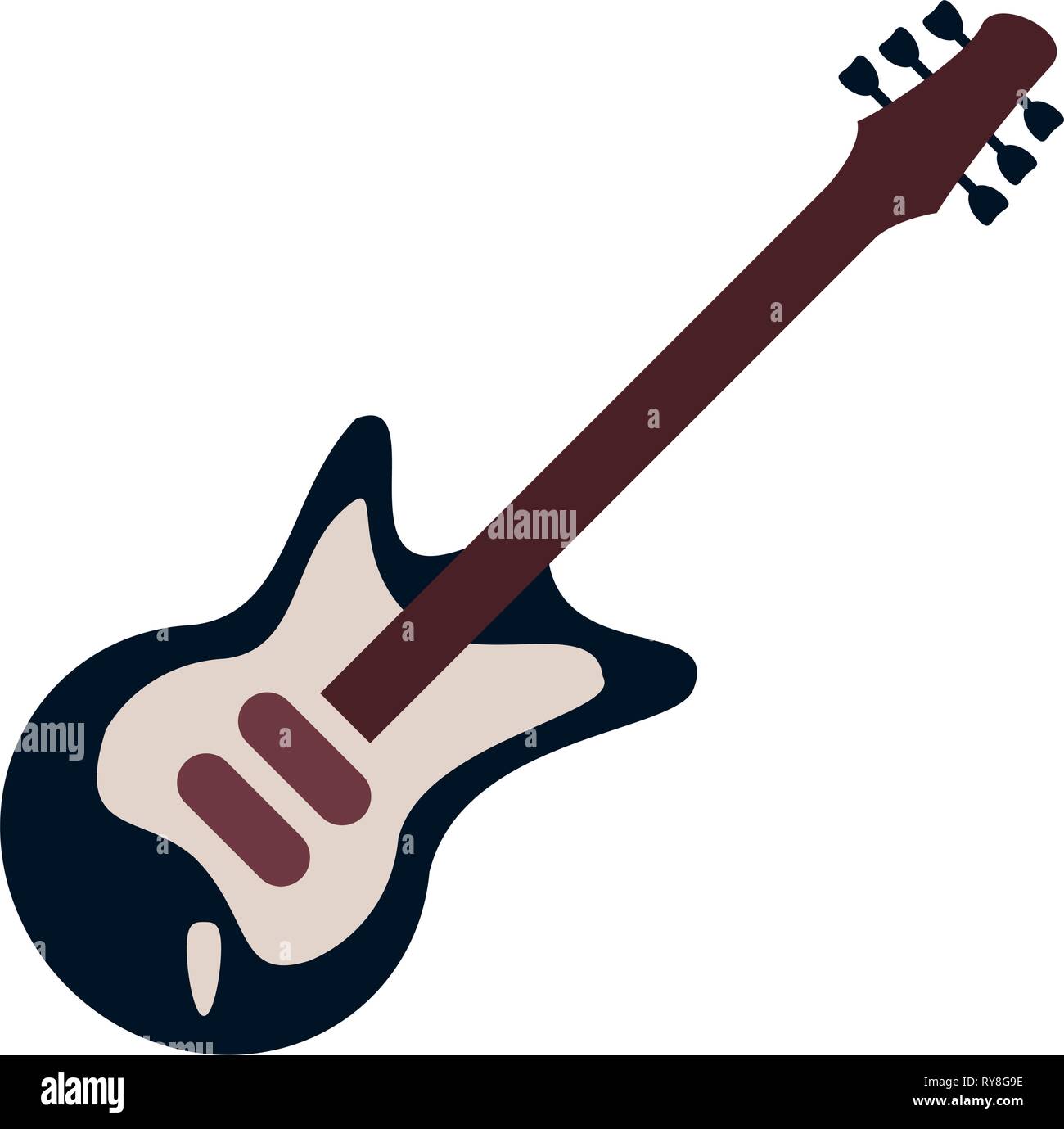 Music electric guitar symbol Stock Vector Image & Art - Alamy