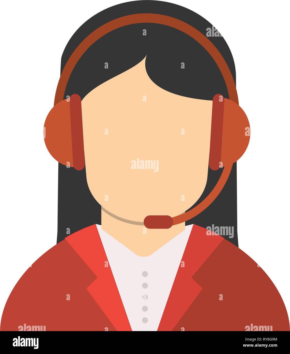 Avatar headset icon female hi-res stock photography and images - Alamy