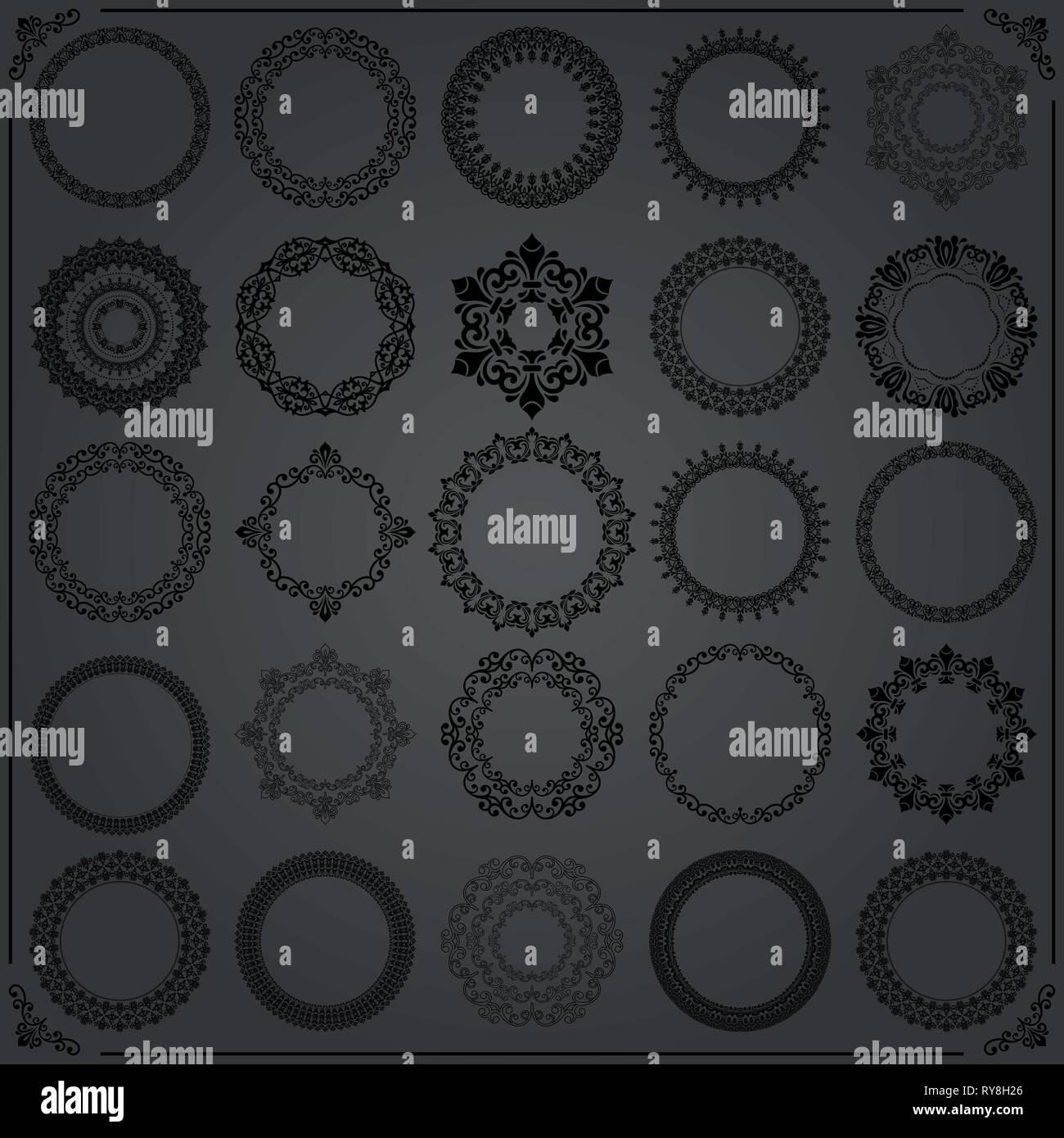 Vector round elements Stock Vector Images - Alamy