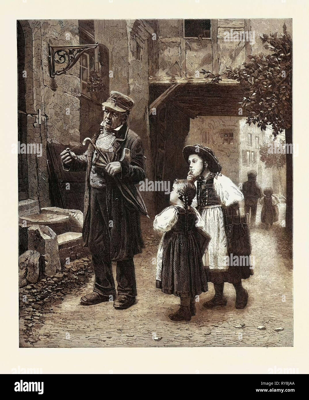 Please Tell Us the Time! 1871 Stock Photo - Alamy