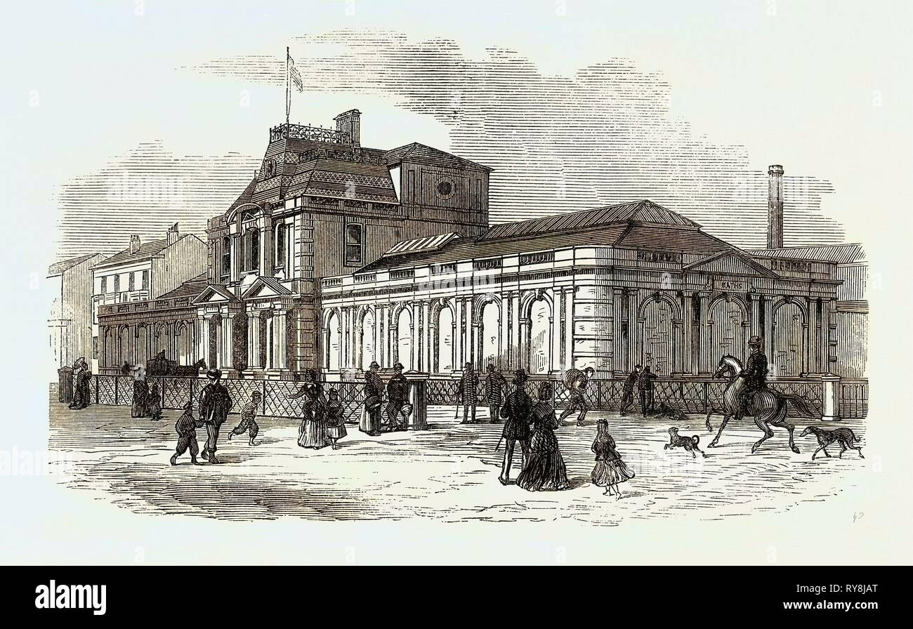 Southport Sea-Water Baths 1871 Stock Photo - Alamy