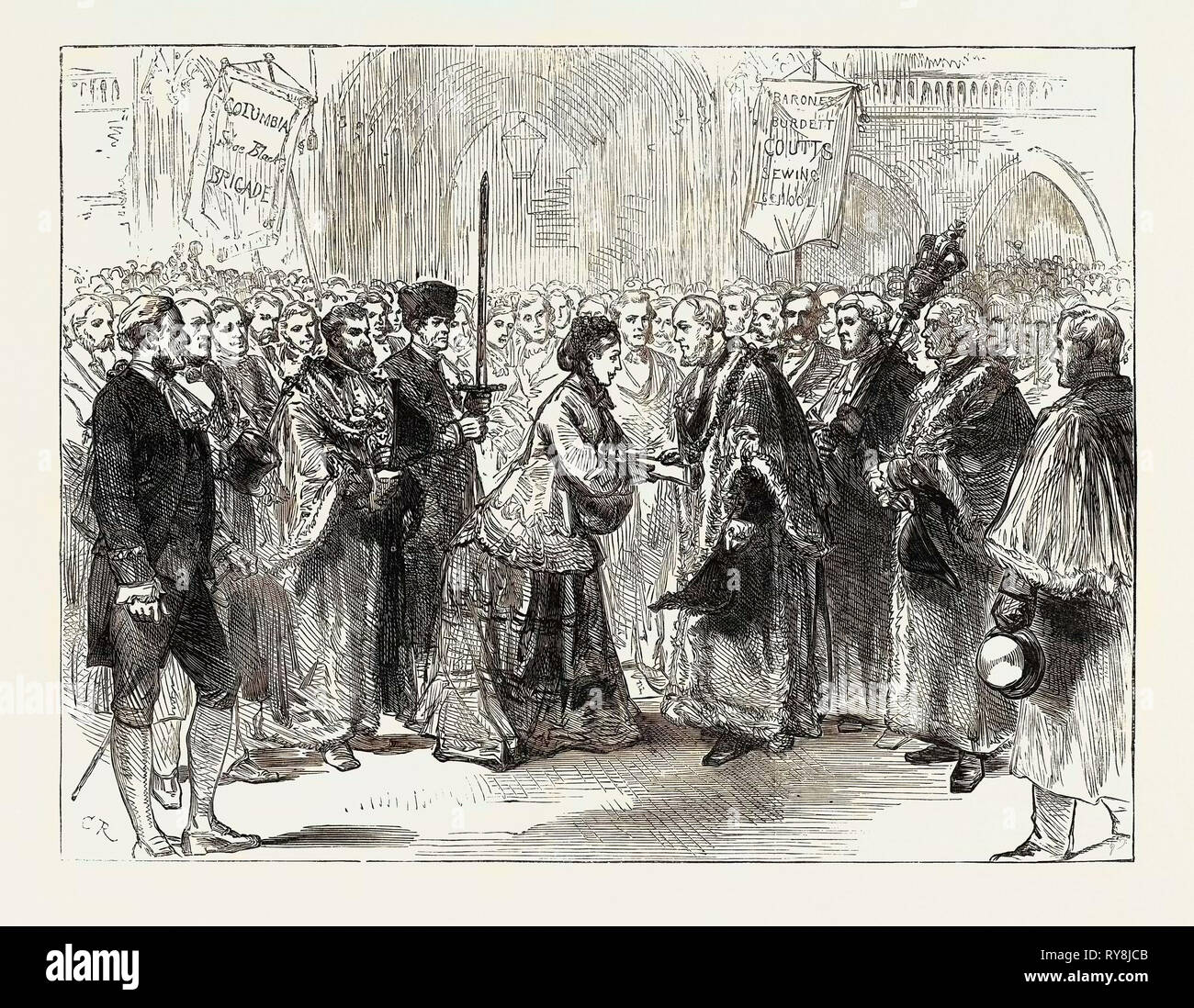 Lady Burdett-Coutts Delivering Columbia Market to the Lord Mayor London ...