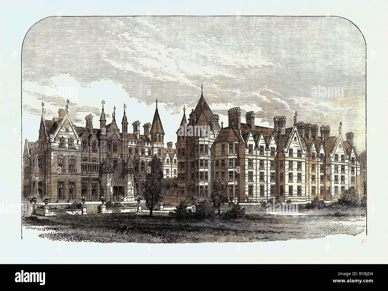 The Royal Indian Engineering College Cooper's Rill Egham 1871 Stock ...