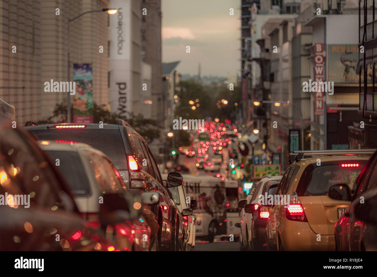 Cars on Traffic Jam After Storm Stock Photo - Alamy