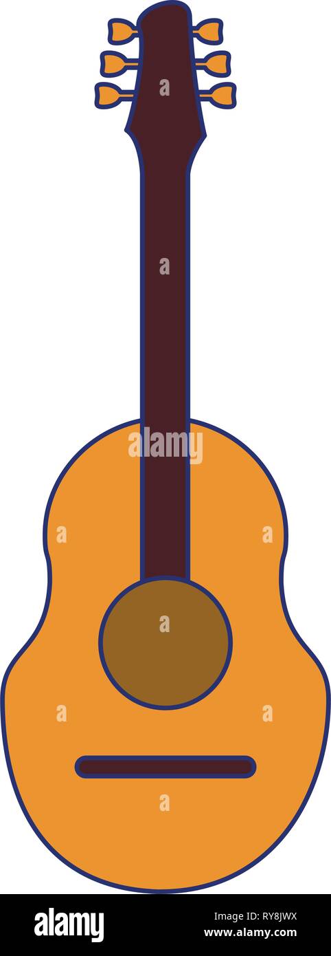 music acoustic guitar instrument blue lines Stock Vector Image & Art ...