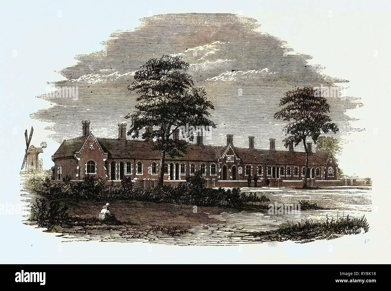 New Almshouses at Old Buckenham Near Attleborough Norfolk Founded by Mr ...