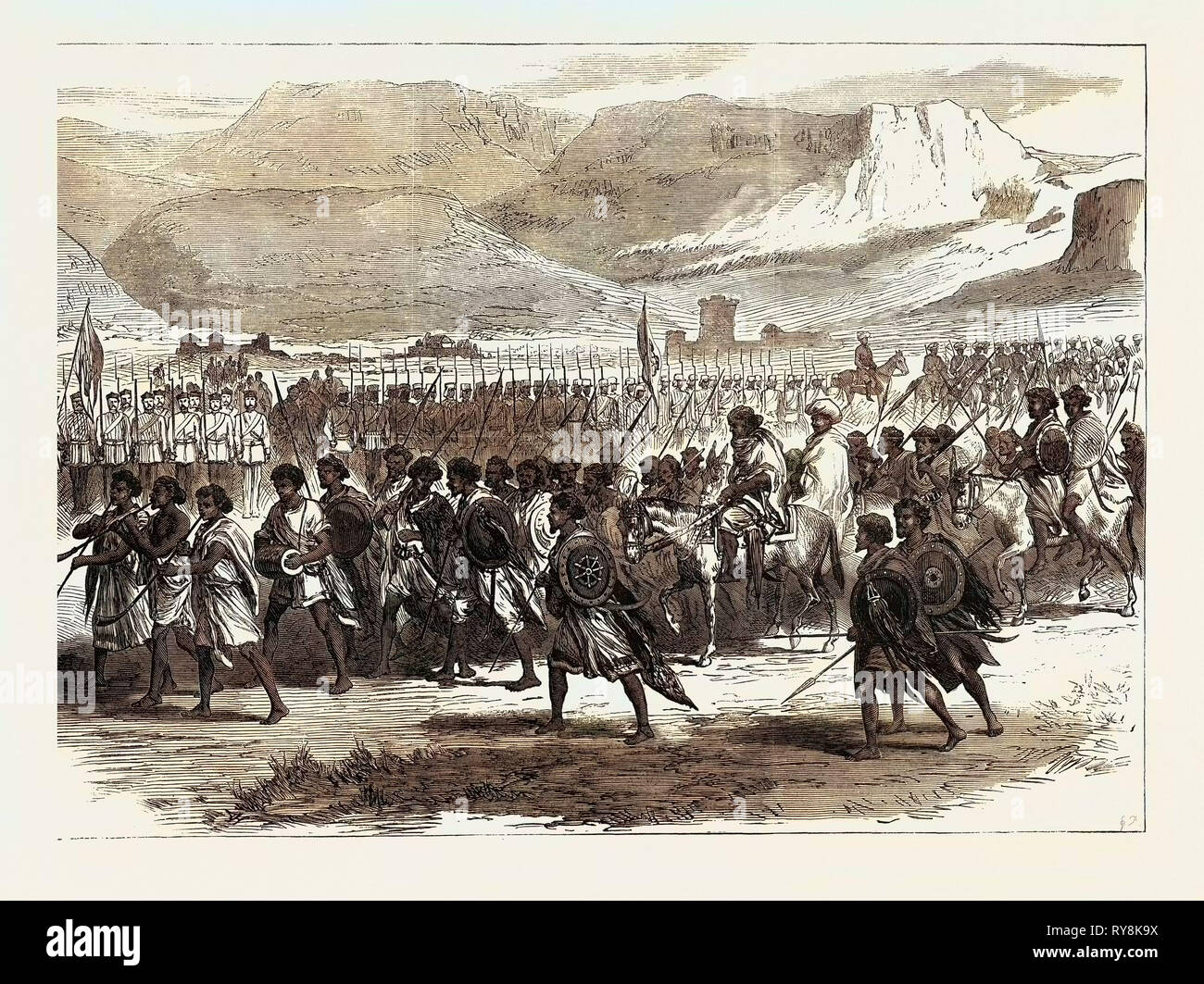 The Abyssinian Expedition: Arrival at Adigerat of an Ambassador from ...