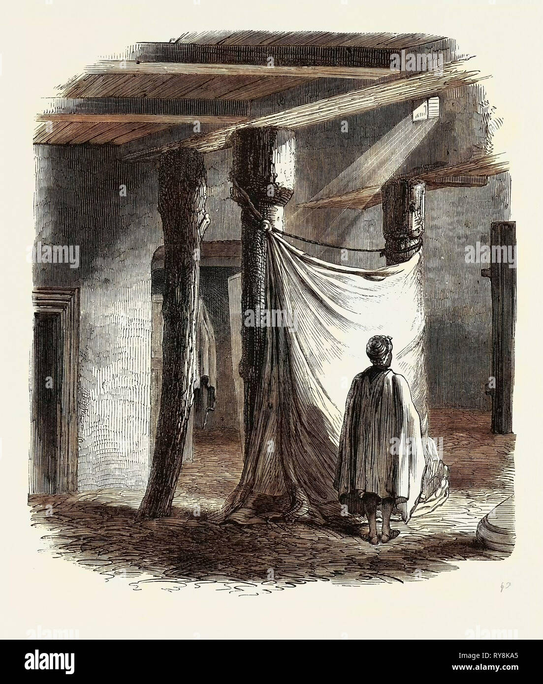 Interior of an Abyssinian Church at Chaffa Near Senafe 1868 Stock Photo ...