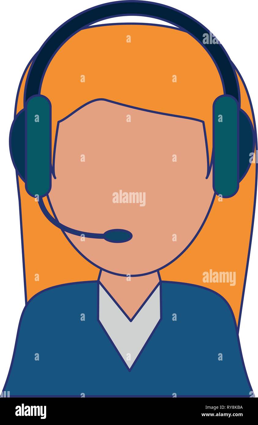 Avatar headset icon female hi-res stock photography and images - Alamy
