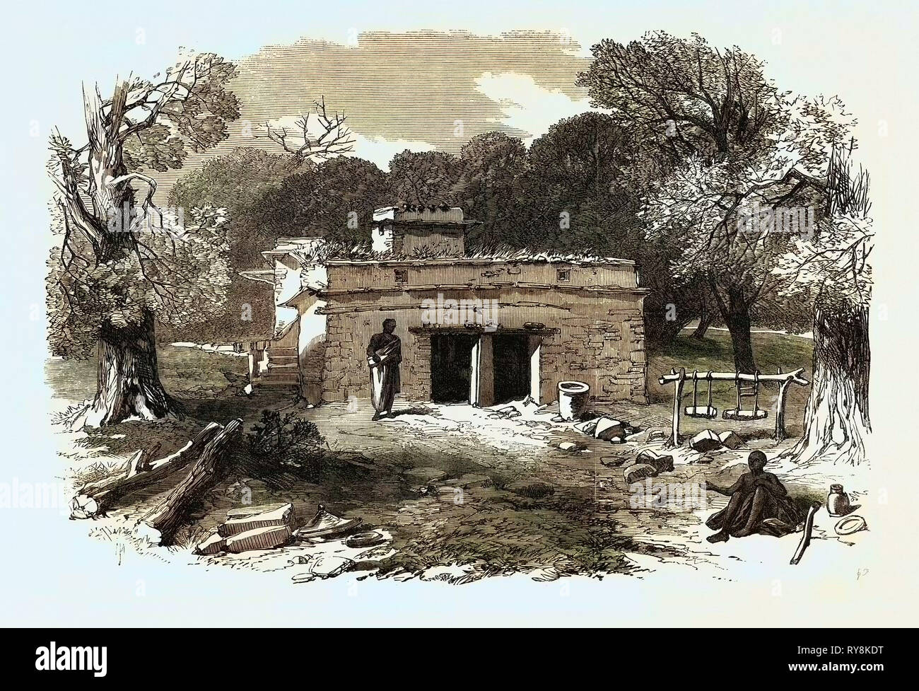 The British Expedition to Abyssinia: Front View of the Church of Miriam ...