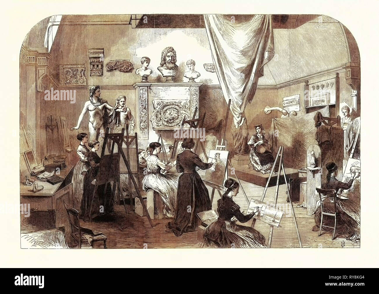 Vintage art class hi-res stock photography and images - Alamy