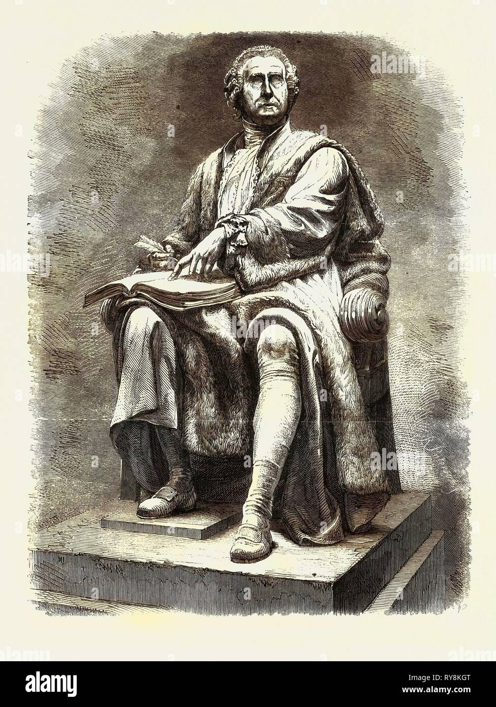 Statue of the Late Lord Justice-General Boyle, in the Parliament House ...