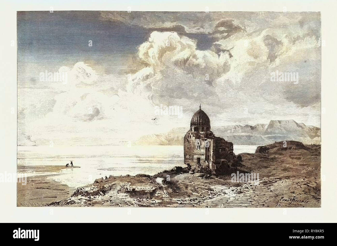 The Ataka mountains. Egypt, engraving 1879 Stock Photo - Alamy