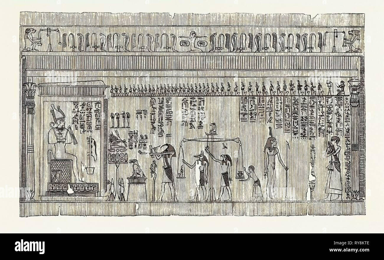 REPRESENTATION OF THE EGYPTIAN JUDGMENT OF THE DEAD. ( Vignette of the ...