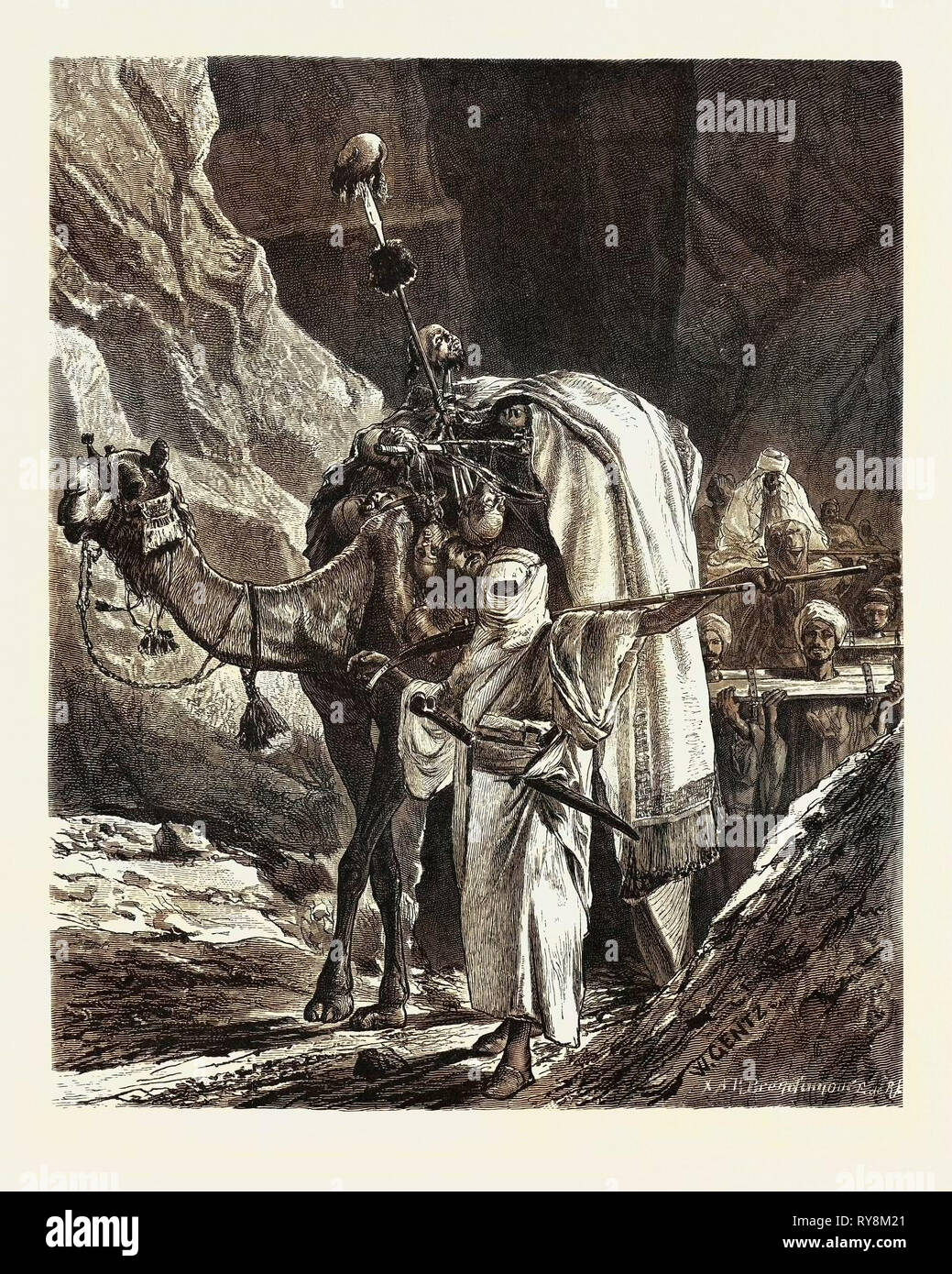 HEADS OF REBELS. Egypt, engraving 1879 Stock Photo - Alamy