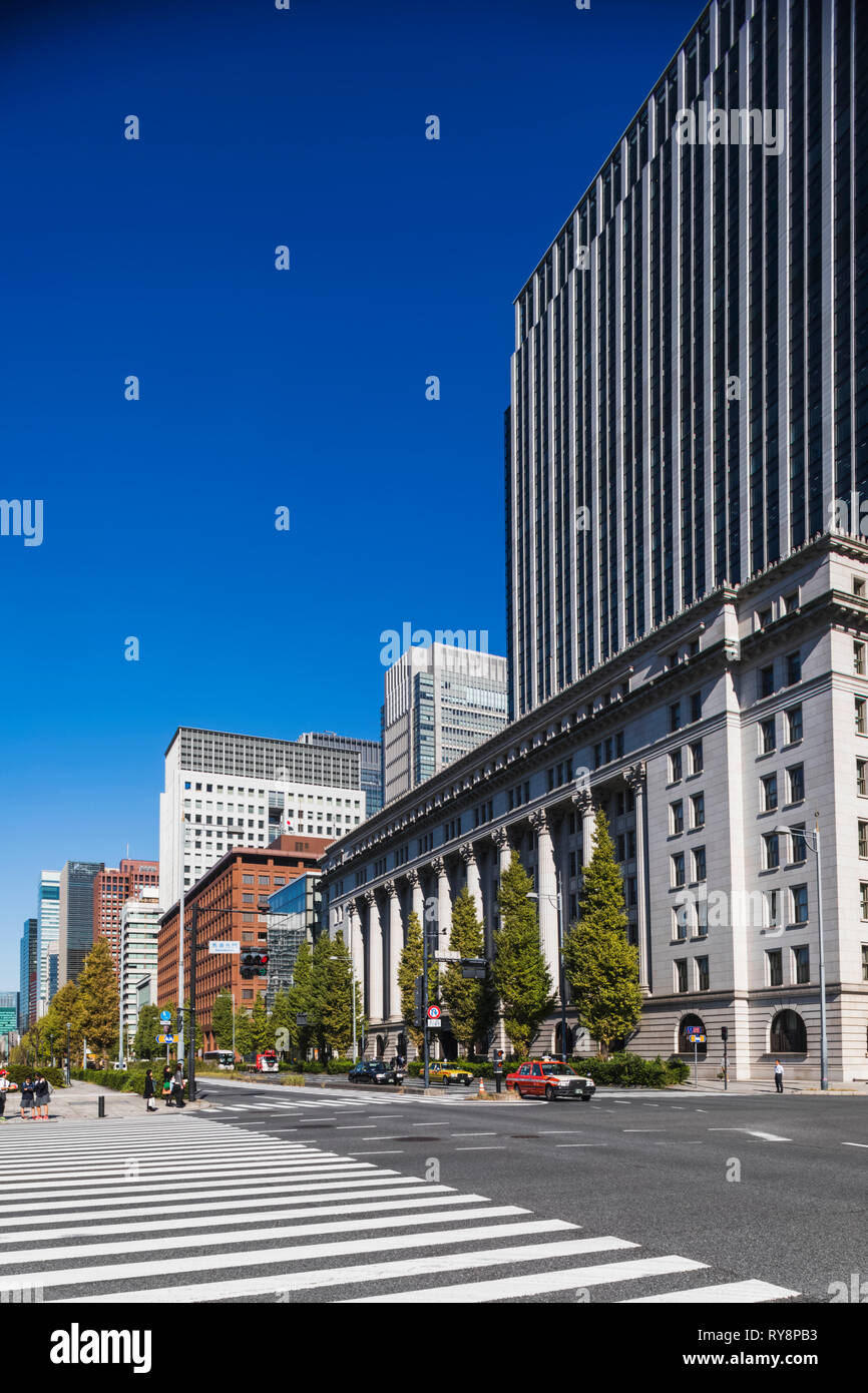 Japan, Honshu, Tokyo, Marunouchi District, Hibiya Dori Road Stock Photo ...