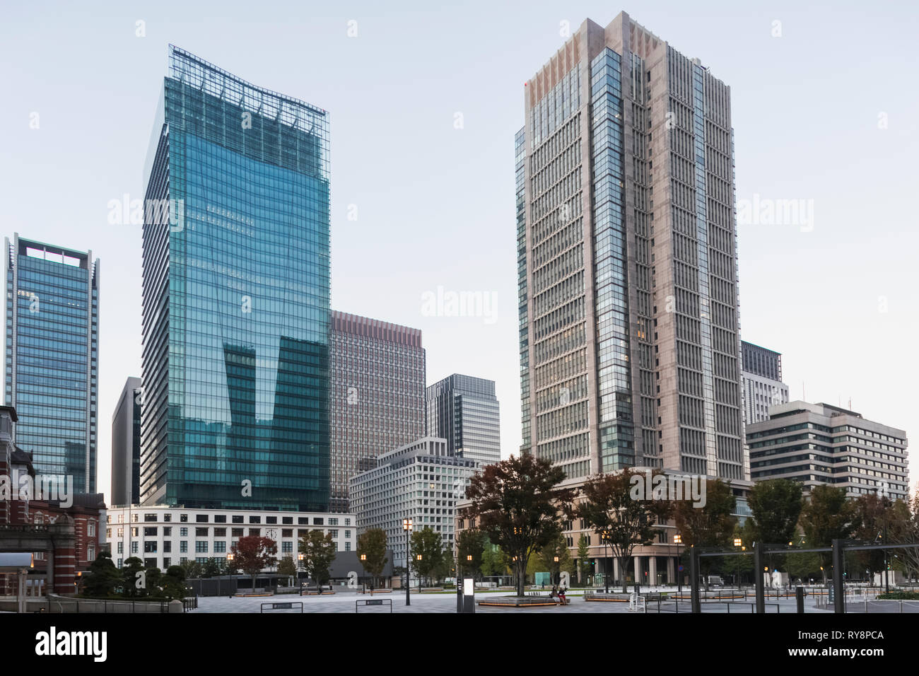 Japan, Honshu, Tokyo, Marunouchi District, Marunouchi Building and JP ...