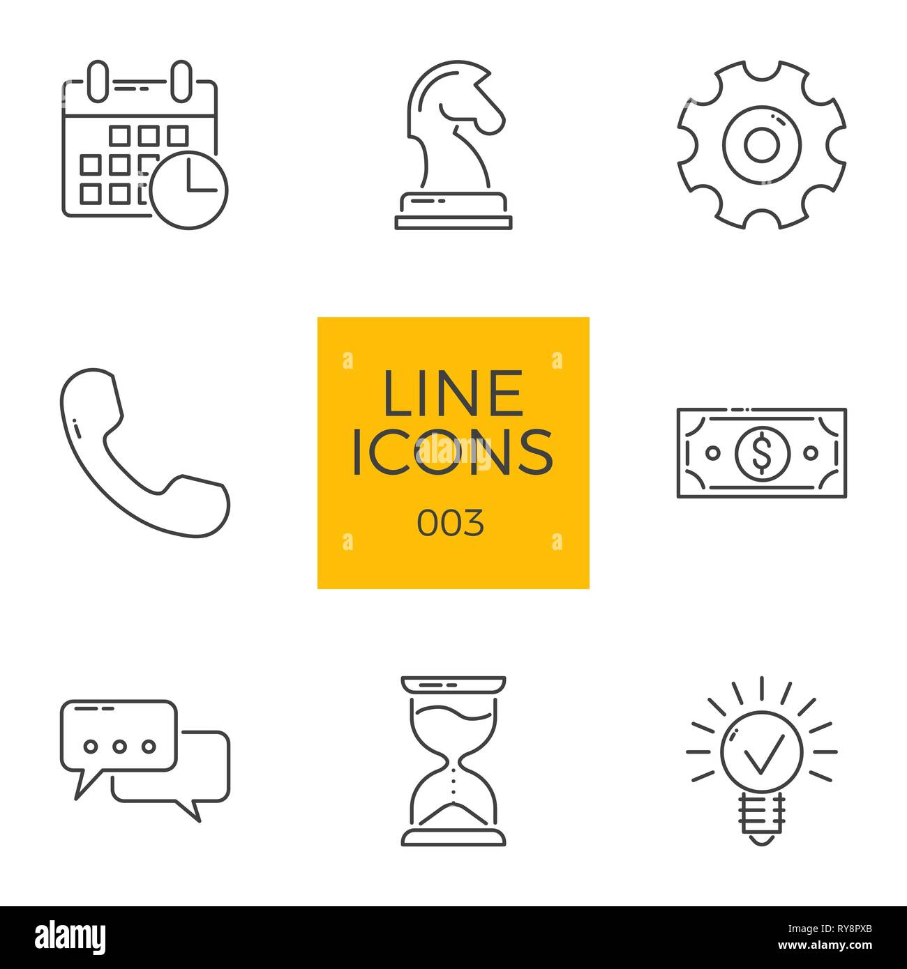 Business Related Vector Line Icons Set Stock Vector Image & Art - Alamy