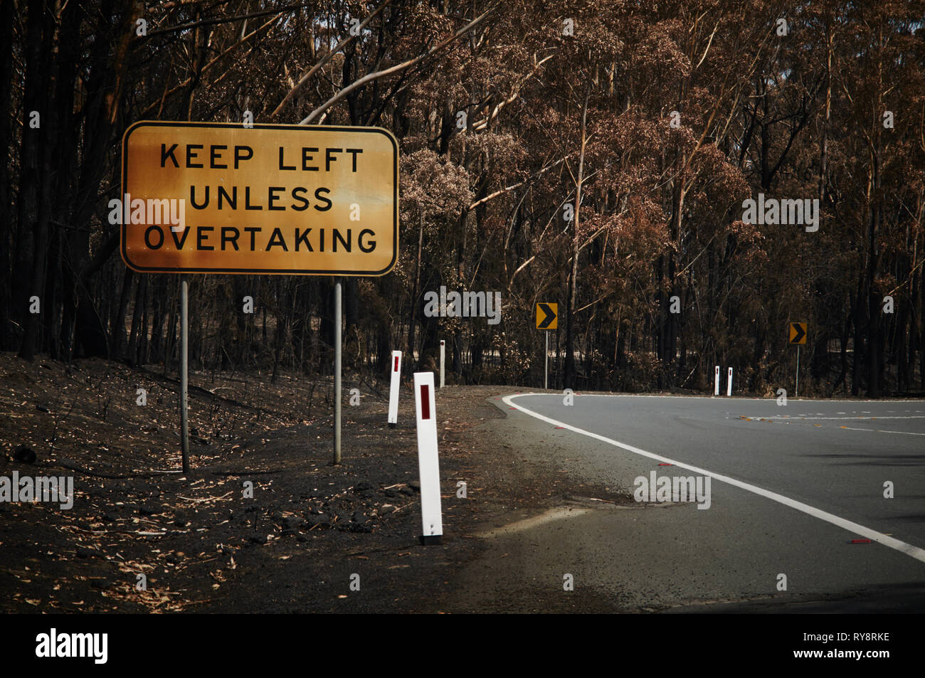 The aftermath and destruction left behind from bushfires in Deans Gap ...