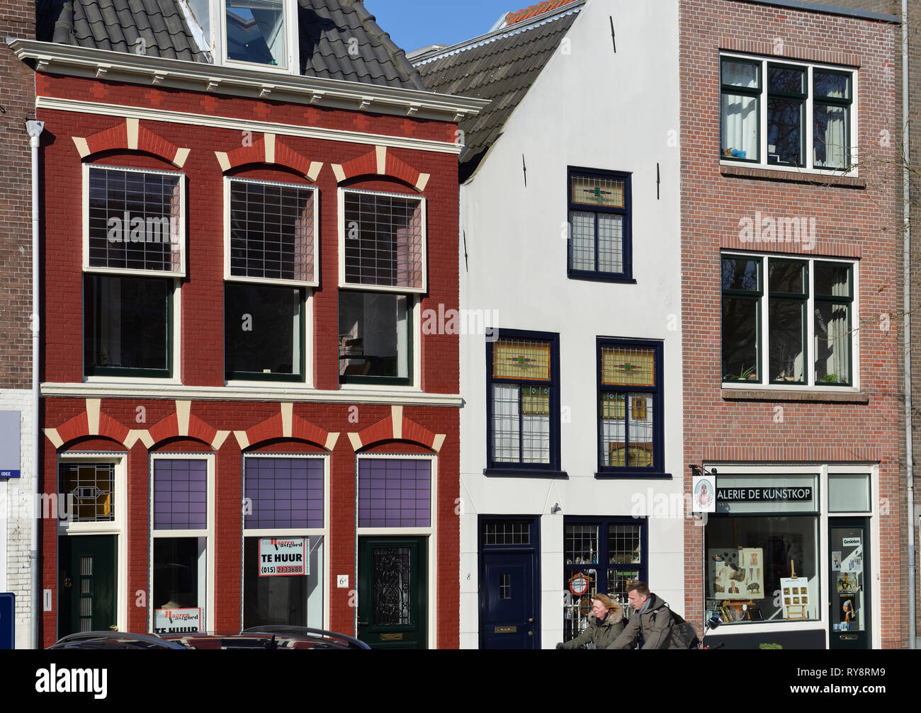 Historic canalside buildings, Delft, Netherlands Stock Photo - Alamy