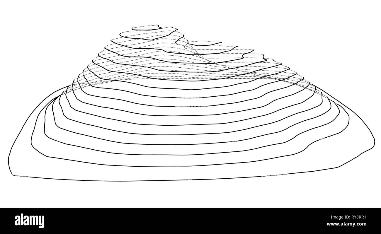 Abstract digital landscape outline. Vector Stock Vector Image & Art - Alamy