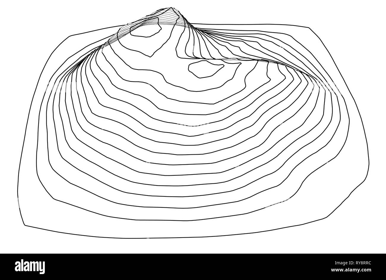 Wireframe mountain digital landscape hi-res stock photography and ...