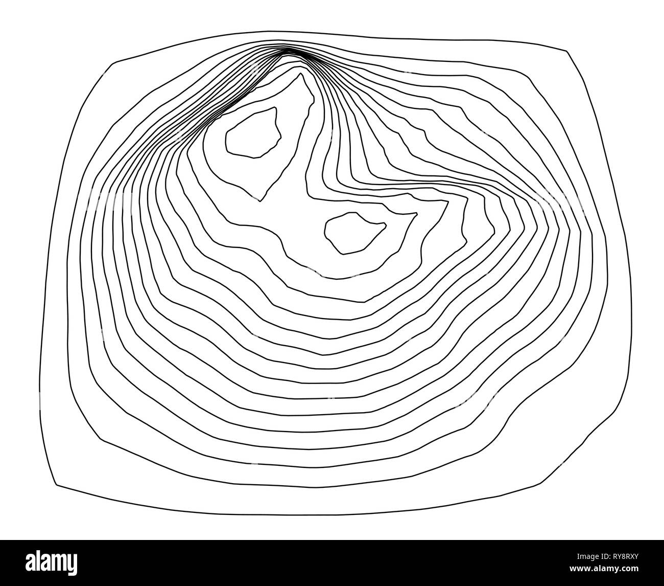 Abstract digital landscape outline. Vector Stock Vector Image & Art - Alamy