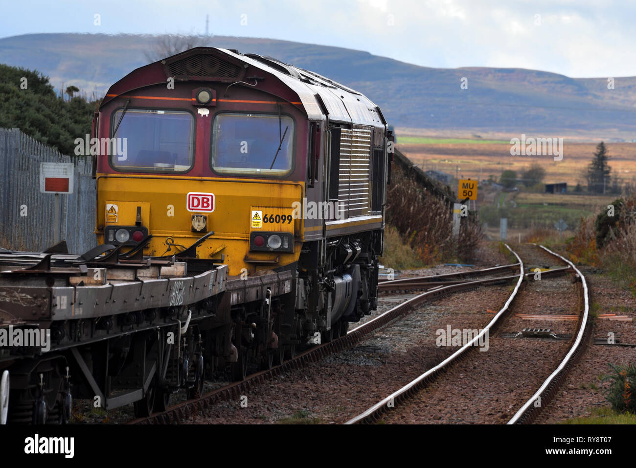 class 66;diesel locomotive;georgemas junction;caithness;scotland Stock ...