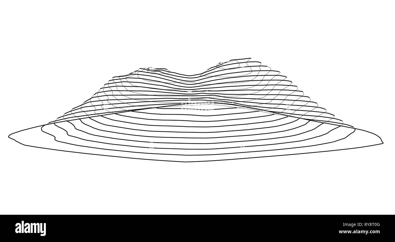 Abstract digital landscape outline. Vector Stock Vector Image & Art - Alamy