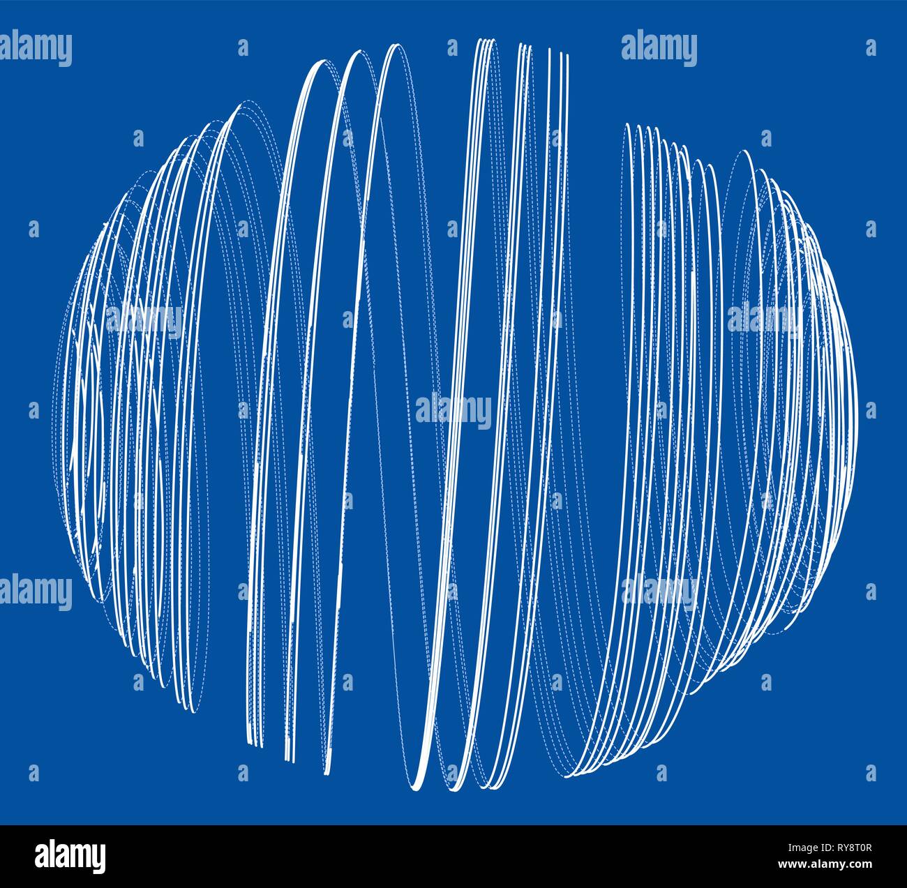 Sphere of spirals outline. Vector Stock Vector Image & Art - Alamy