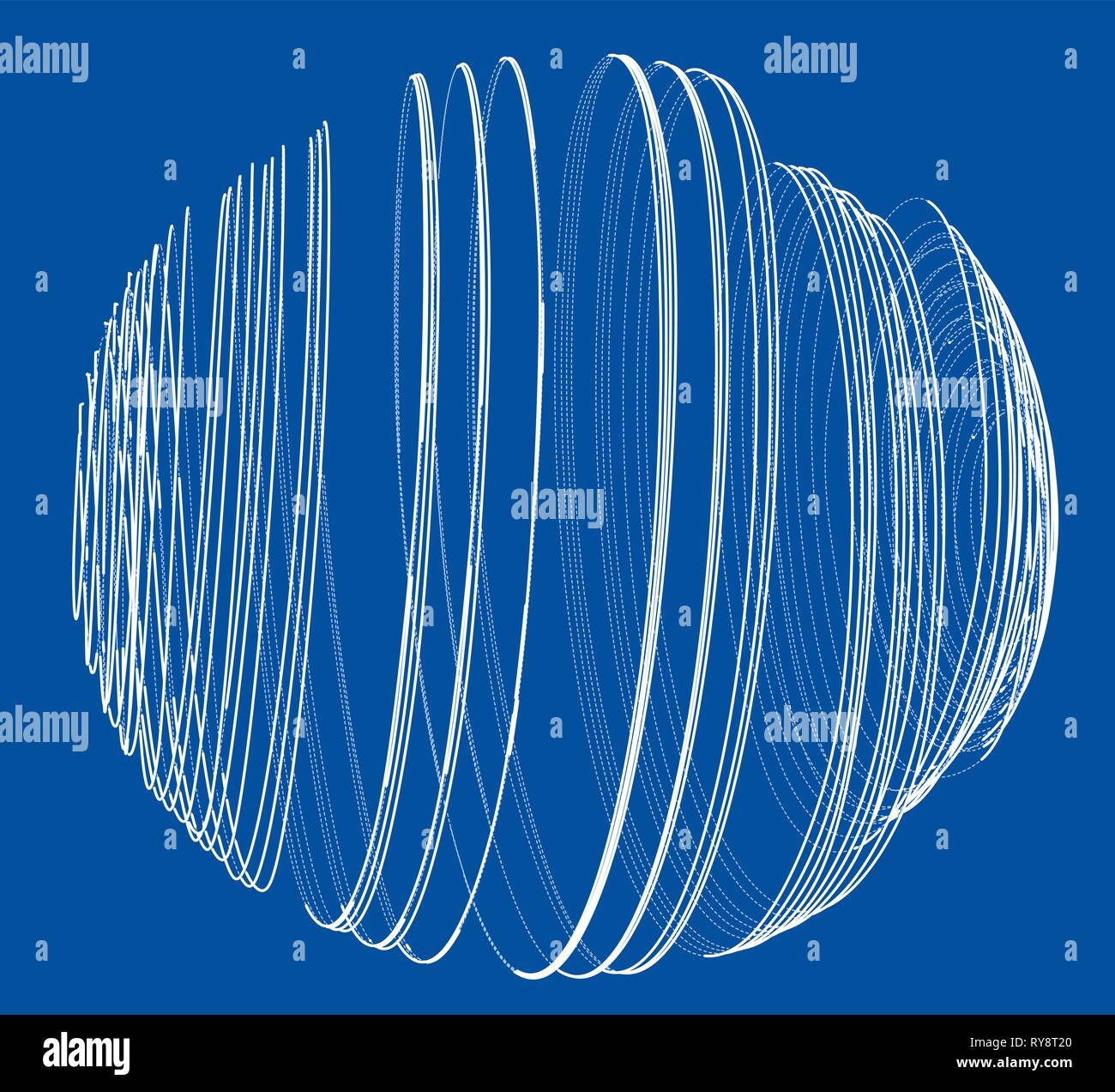 Sphere of spirals outline. Vector Stock Vector Image & Art - Alamy