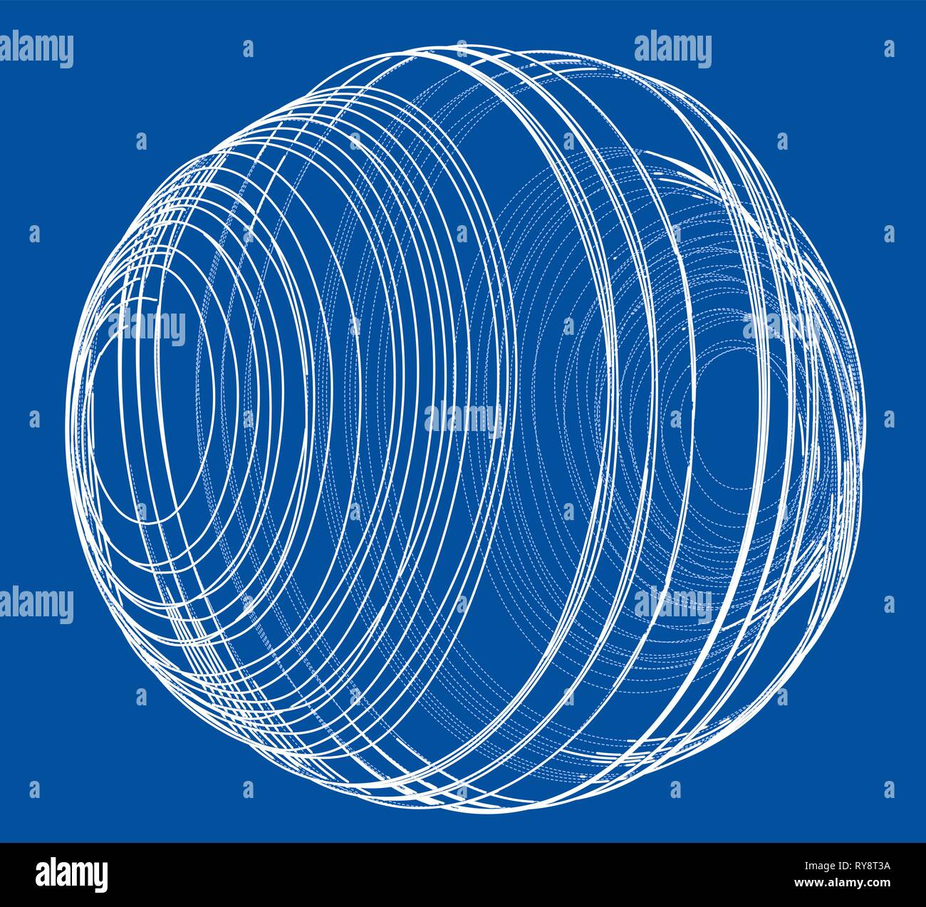 Sphere of spirals outline. Vector Stock Vector Image & Art - Alamy