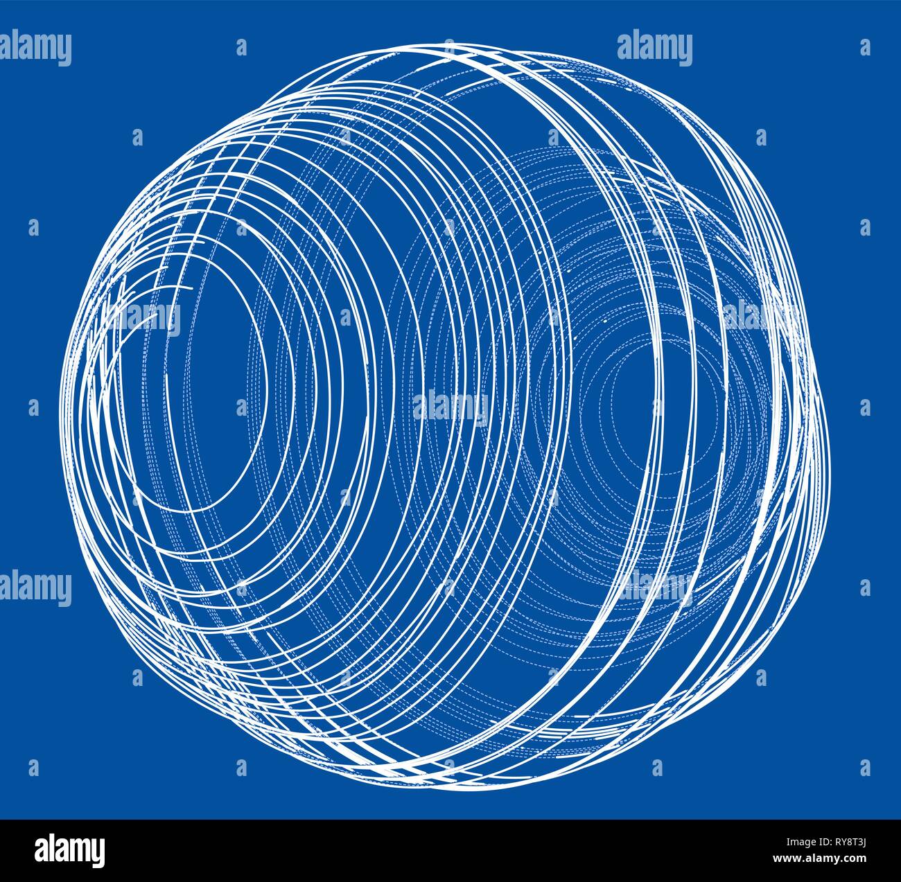 Sphere of spirals outline. Vector Stock Vector Image & Art - Alamy