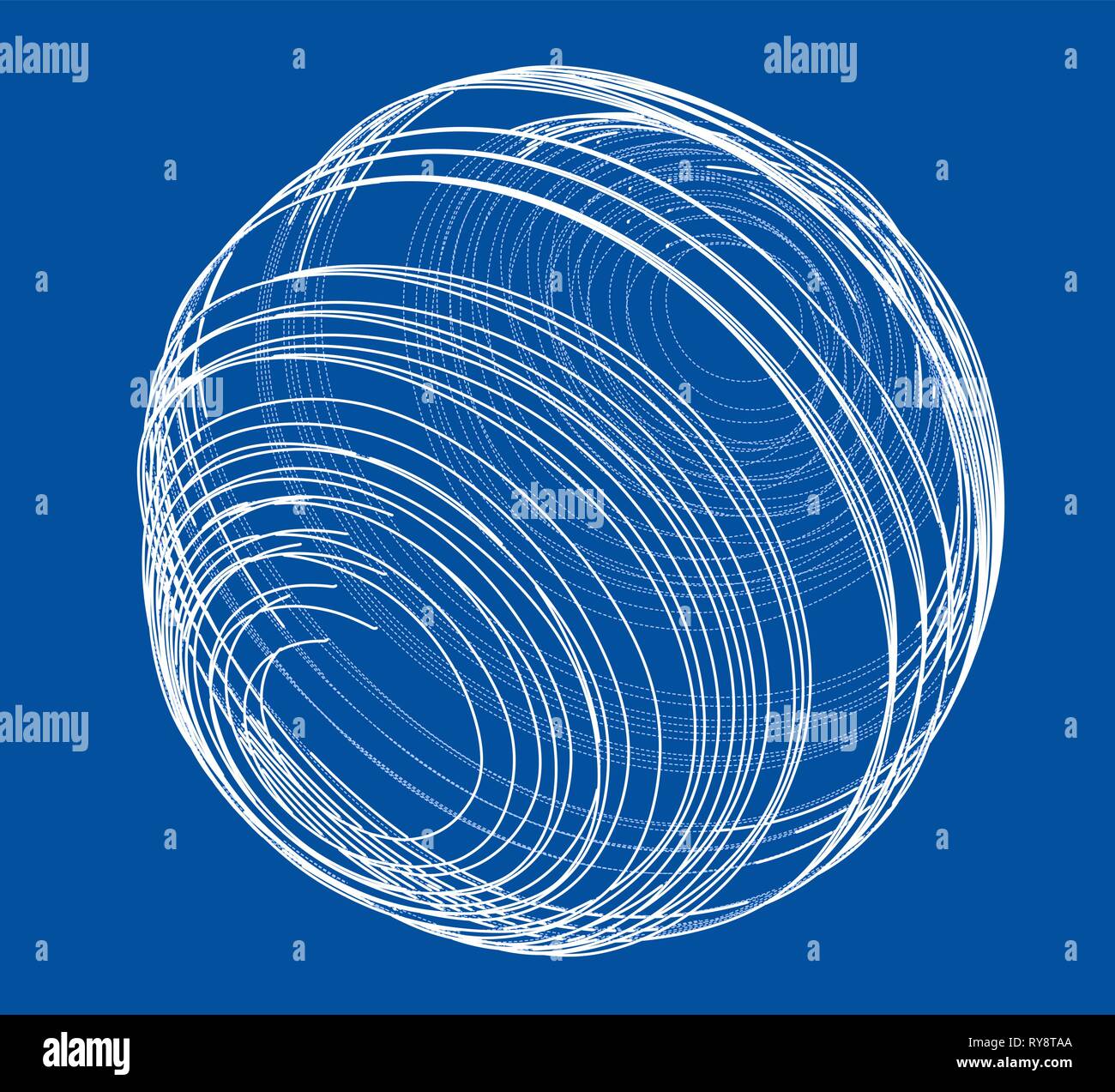 Sphere of spirals outline. Vector Stock Vector Image & Art - Alamy