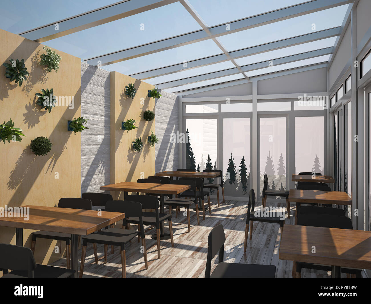 3drendering of a fast food / restaurant Stock Photo - Alamy