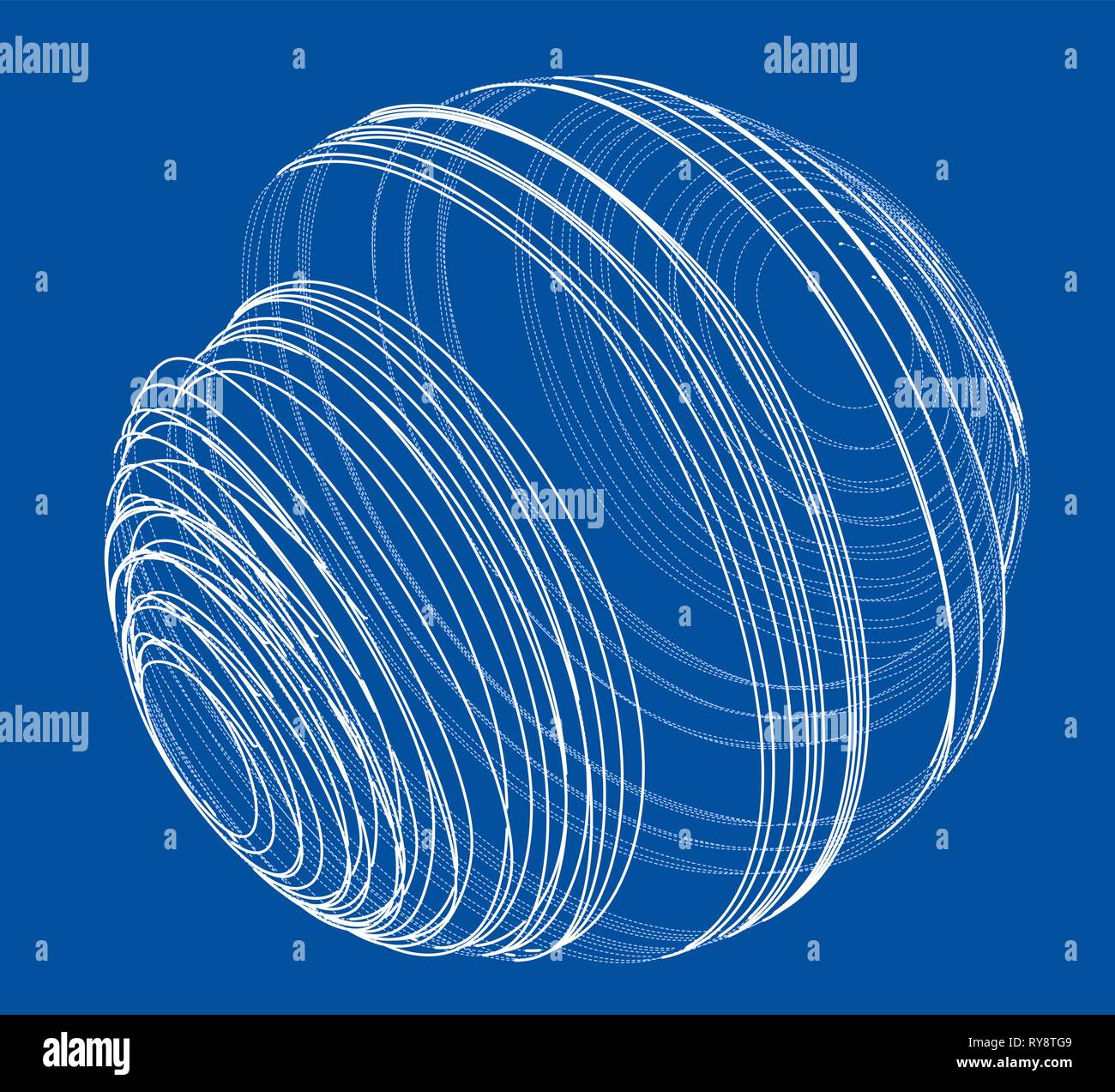 Sphere of spirals outline. Vector Stock Vector Image & Art - Alamy